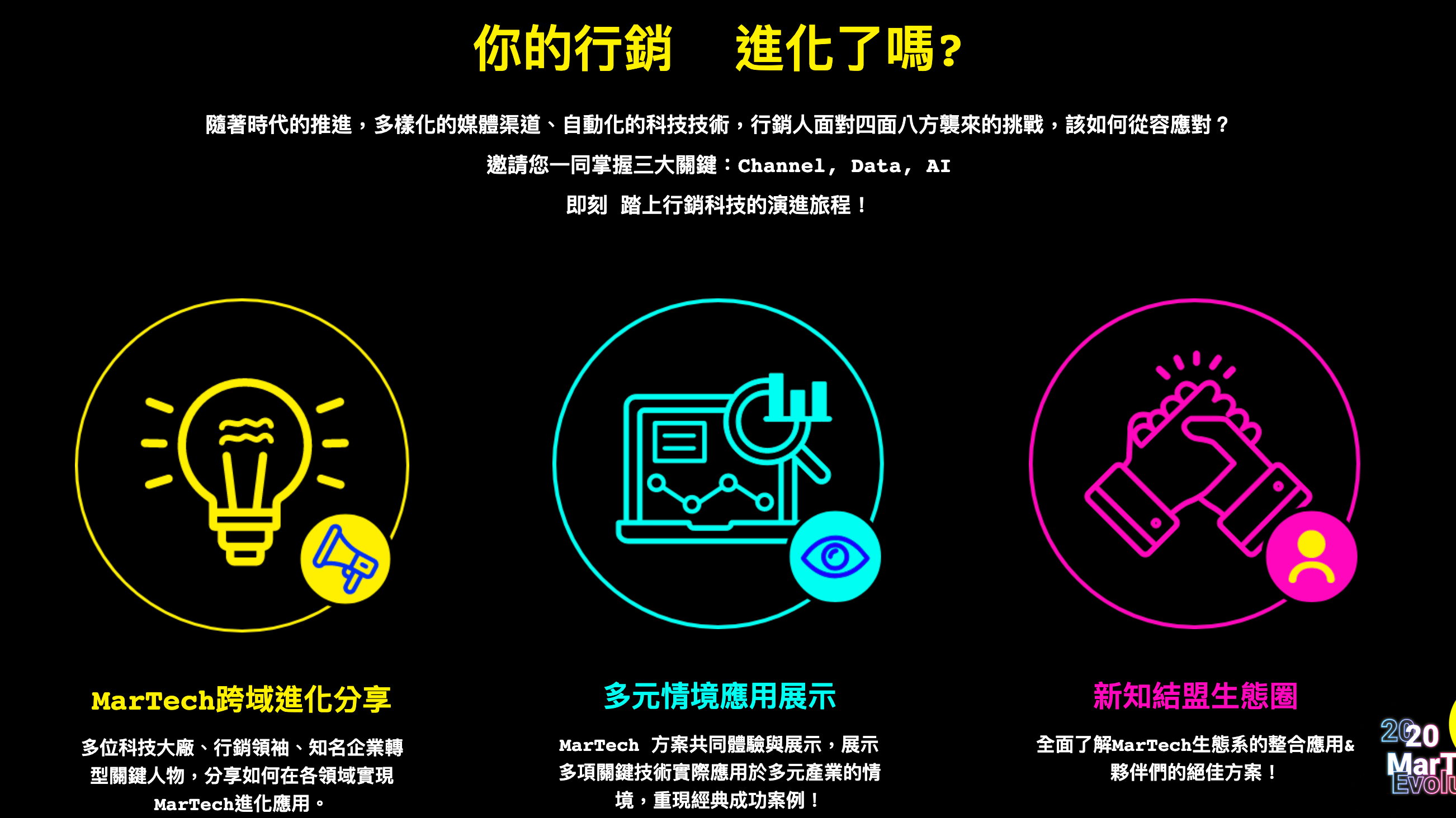 2020 MarTech Evolution Day熱烈報名中 - AI與MarTech研究